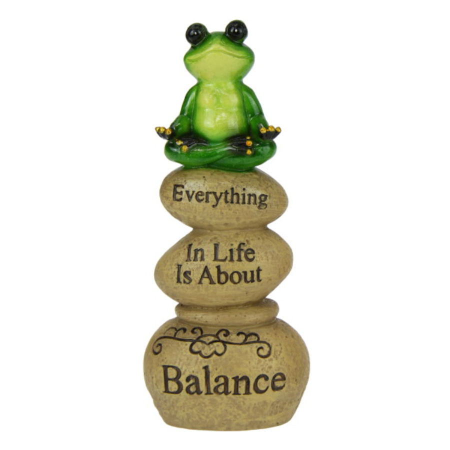 Frog On Rock Cairn With Message 16cm Assorted | Toys | Casey's Toys