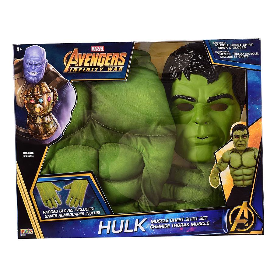 Hulk Muscle Shirt Mask & Gloves Costume Size 4-6 | Toys | Casey's Toys