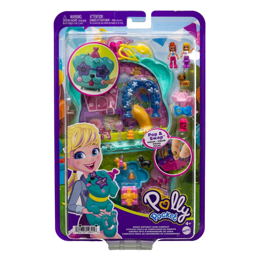 Polly Pocket Compact Doggy Birthday Bash | Dolls, Pets, Prams & Accessories | Casey's Toys
