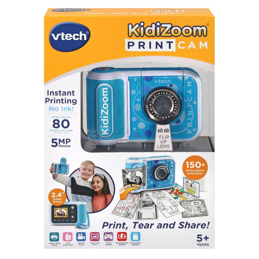 VTech Kidizoom Print Cam Blue | Kids Technology | Casey's Toys