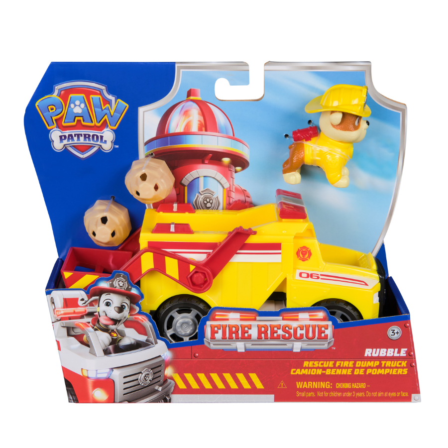 Paw Patrol Fire Rescue Vehicle & Figure Rubble | Toys | Casey's Toys
