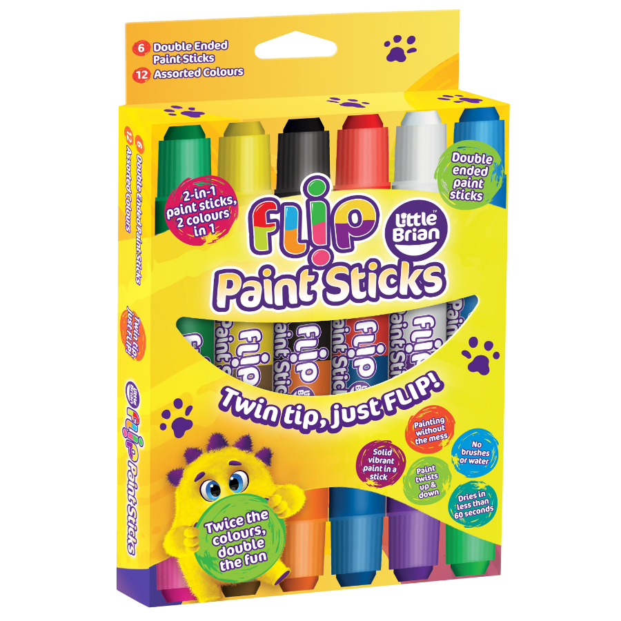 Little Brian Flip Paint Sticks 6 Pack | Toys | Casey's Toys