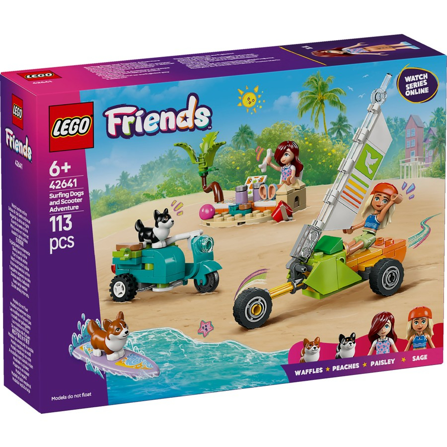 LEGO Friends Surfing Dogs & Scooter Adventure | Toy Brands L-Z | Casey ...