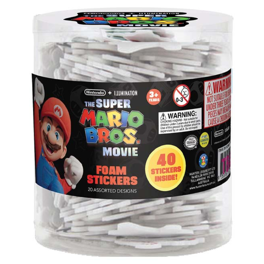 Super Mario Foam Stickers 40 Pack | Toys | Casey's Toys